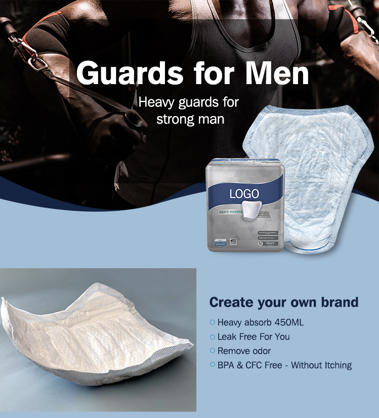 Custom Incontinence Guards/Bladder Control Pads for Men-Niceday-IP-M-1 ...