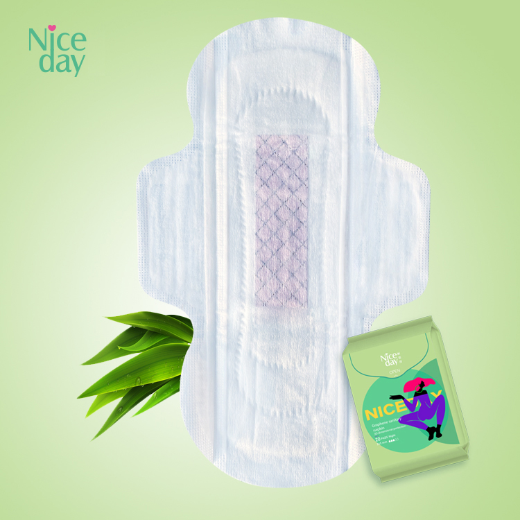 Glossy Bamboo Fiber Sanitary Pad Air-Fresh Plant-Based Anion Menstrual ...