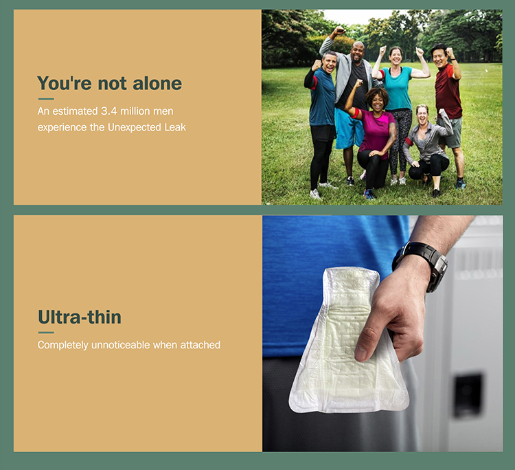 Private Label Ultra-Thin Guards For Men Urinary Incontinence Pads ...